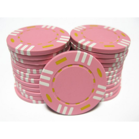 25 Jetons Tricolore Stripe Rose