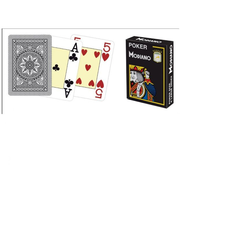 Jeu de Cartes Poker MODIANO CRISTAL NOIR